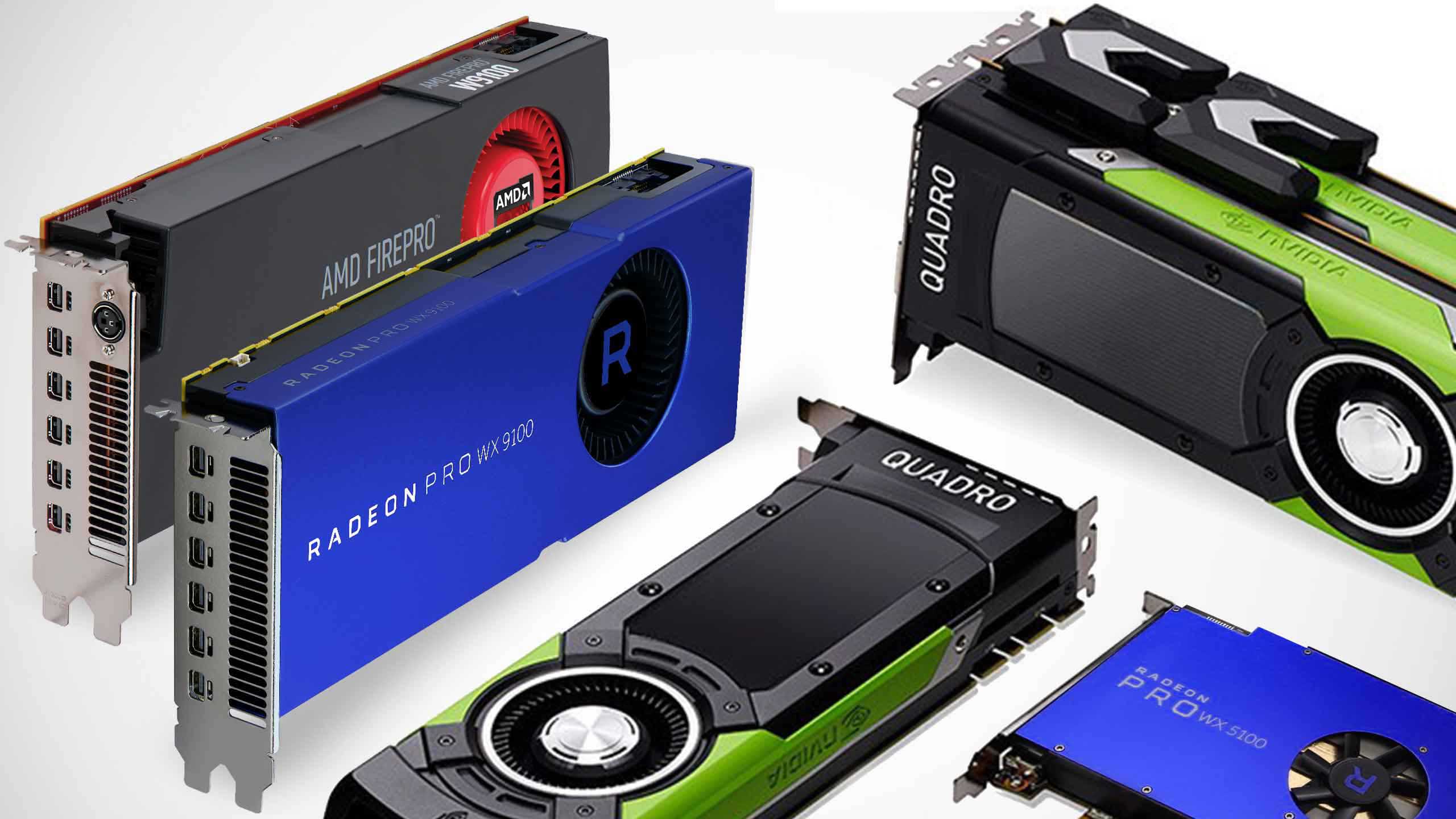 Professionelle High End Grafikkarten von NVIDIA Quadro und AMD Radeon Pro